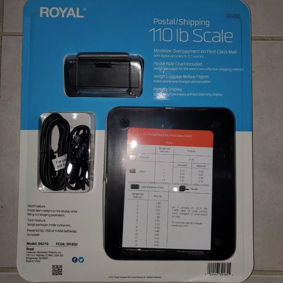 Royal | Other | New Royal 1 Lb Dg110 Scale For Usps Postal Ups Fedex ...